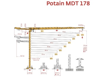 Potain MDT 178 for sale, tower crane, 150000 EUR - 7566672